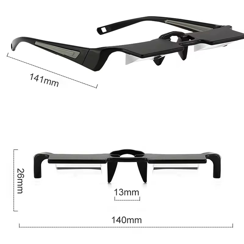 Double Vision Mirror Lazy Prism Horizontal Reading Glasses – Hooks ...