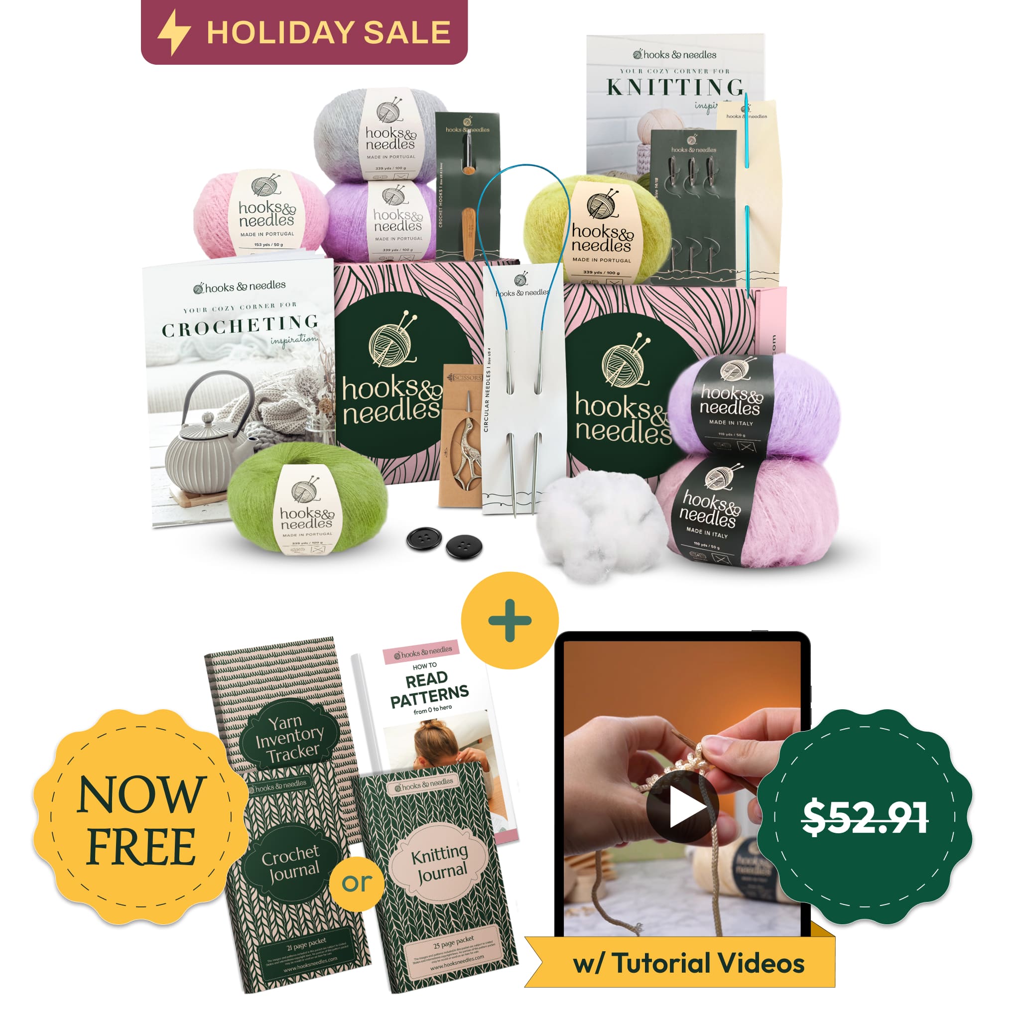 Hooks Needles Knitting and Crochet Subscription Box